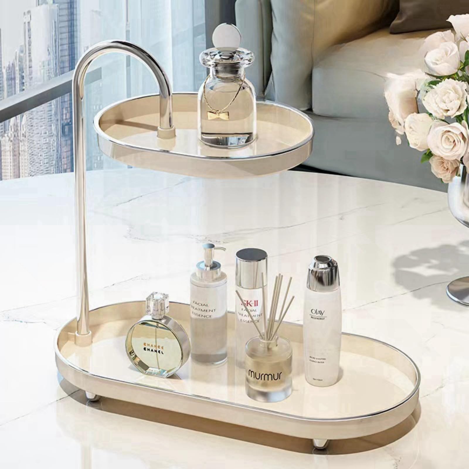 Bathroom Sink Vanity Trays,Small Countertop Makeup Organizer,Skincare ...