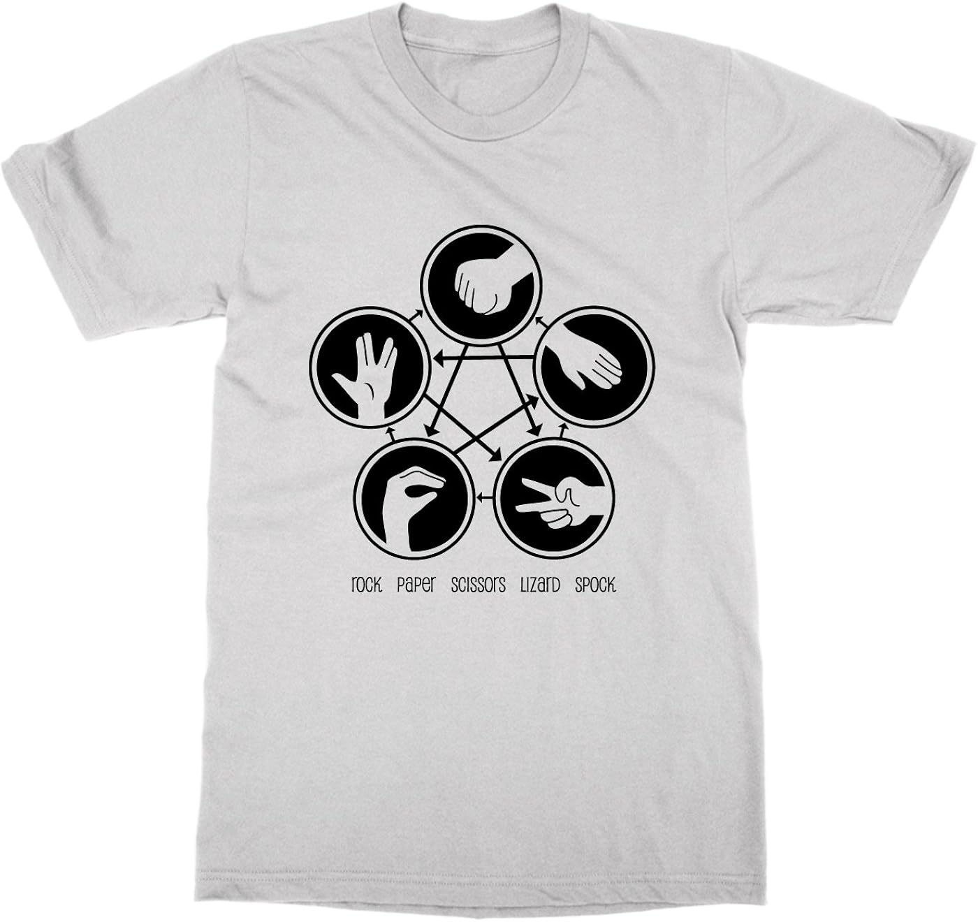 Rock Paper Scissors Lizard Spock T-shirt (WHITE, XXL) | Amazon.com