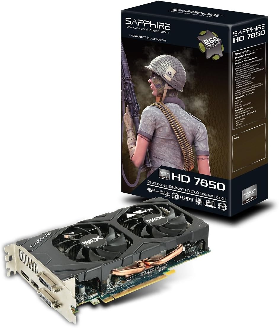 Sapphire 11200-07-20G Graphics Card (2GB, HD7850, GDDR5): Amazon.co.uk ...