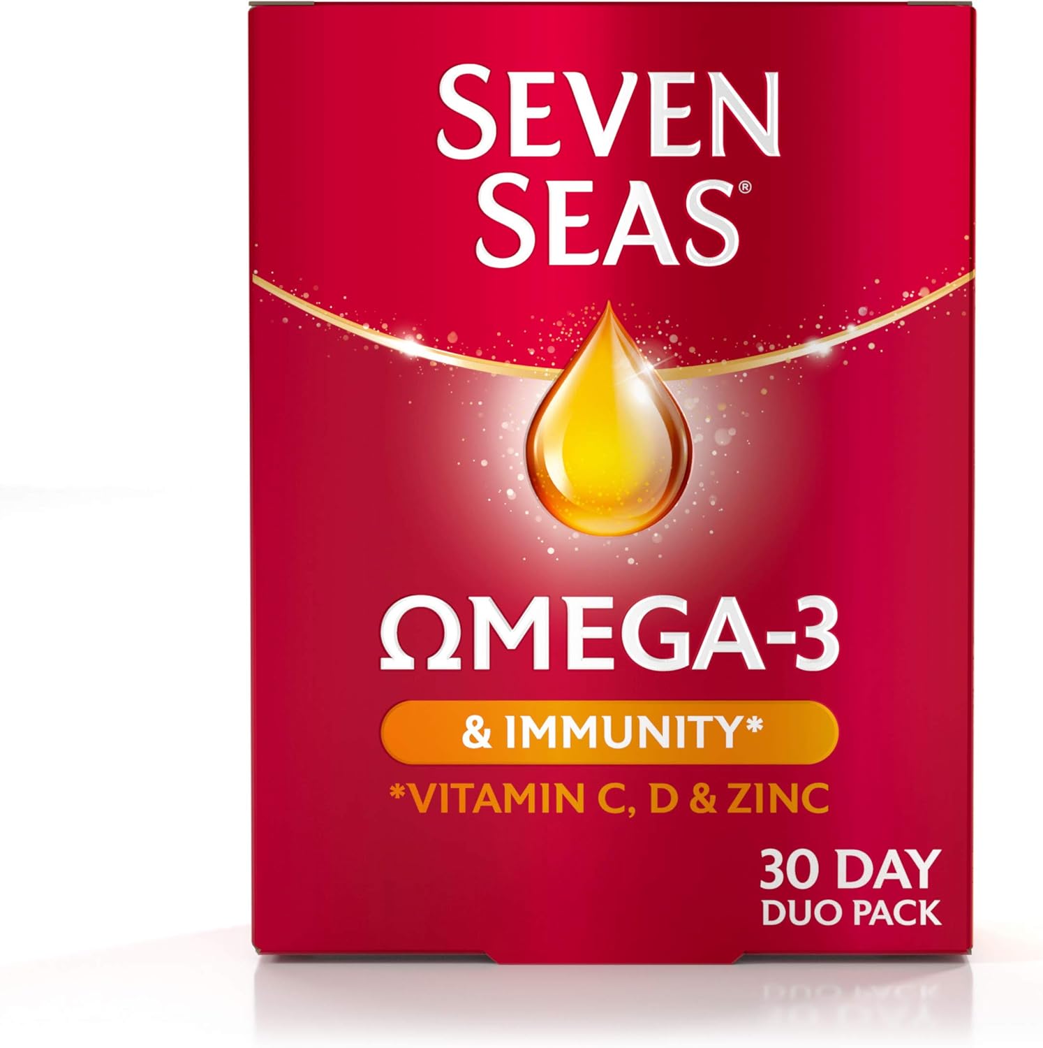 Seven Seas Omega-3 Fish Oil & Immunity* with Vitamin C, Vitamin D & Zinc 30 day DUO pack 30 ...