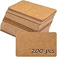 Amazon.com : Kraft Paper Cards 200pcs 3 x 5 Inch Blank Note Cards Index ...