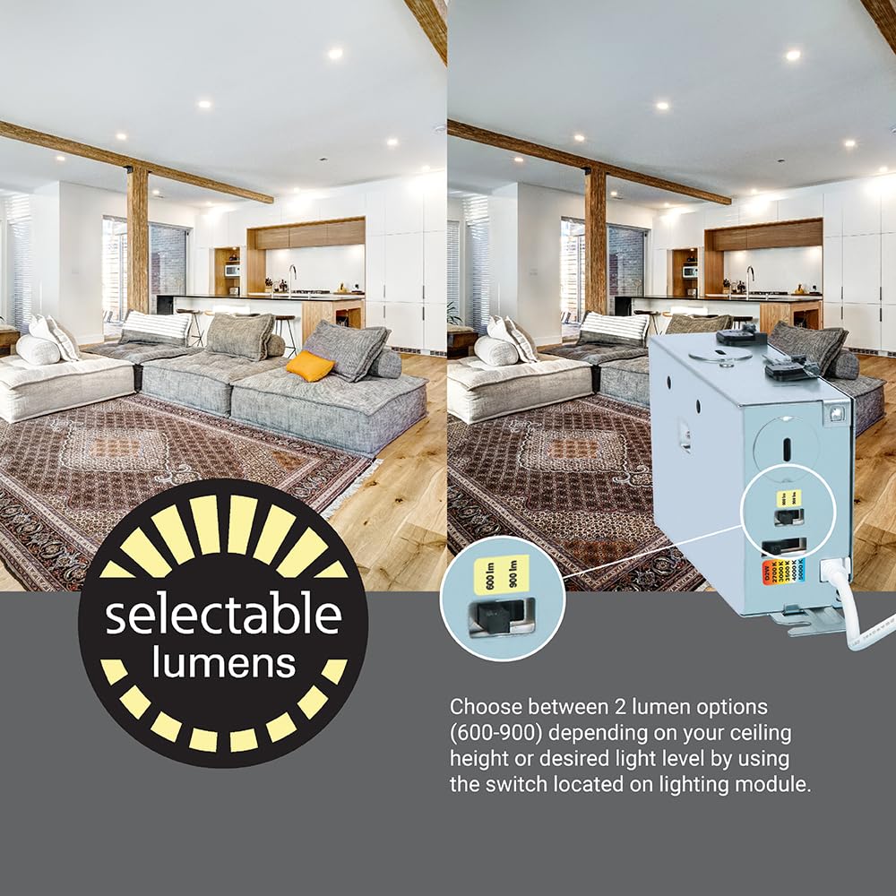 HALO RL 4 Inch Canless Recessed Integrated LED Downlight, 600/900 ...