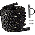 Battle Rope with Anchor Kit- 1.5" Width Poly Dacron 30ft Length ...