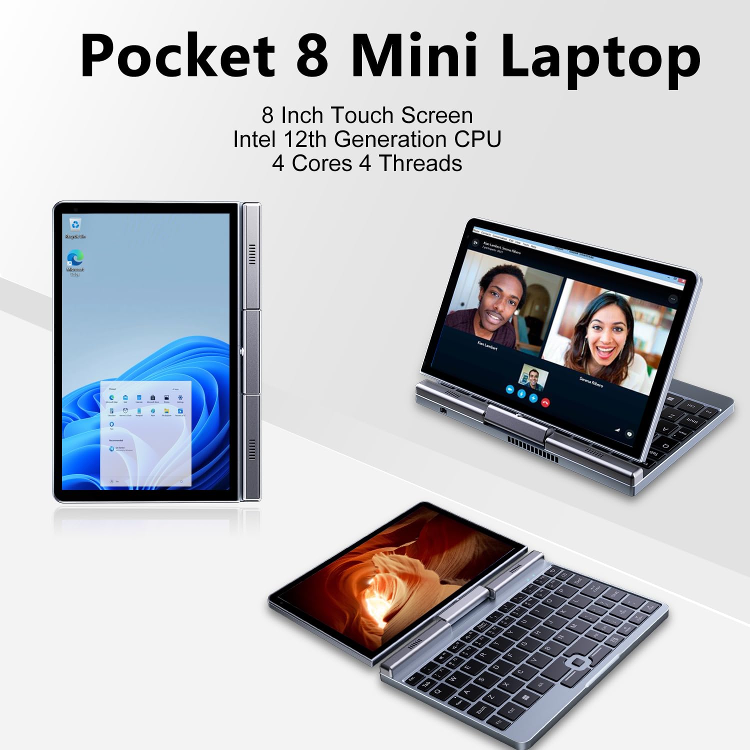 Mua 2-in-1 Mini Laptop | 8-Inch Touchscreen Portable Small Pocket ...