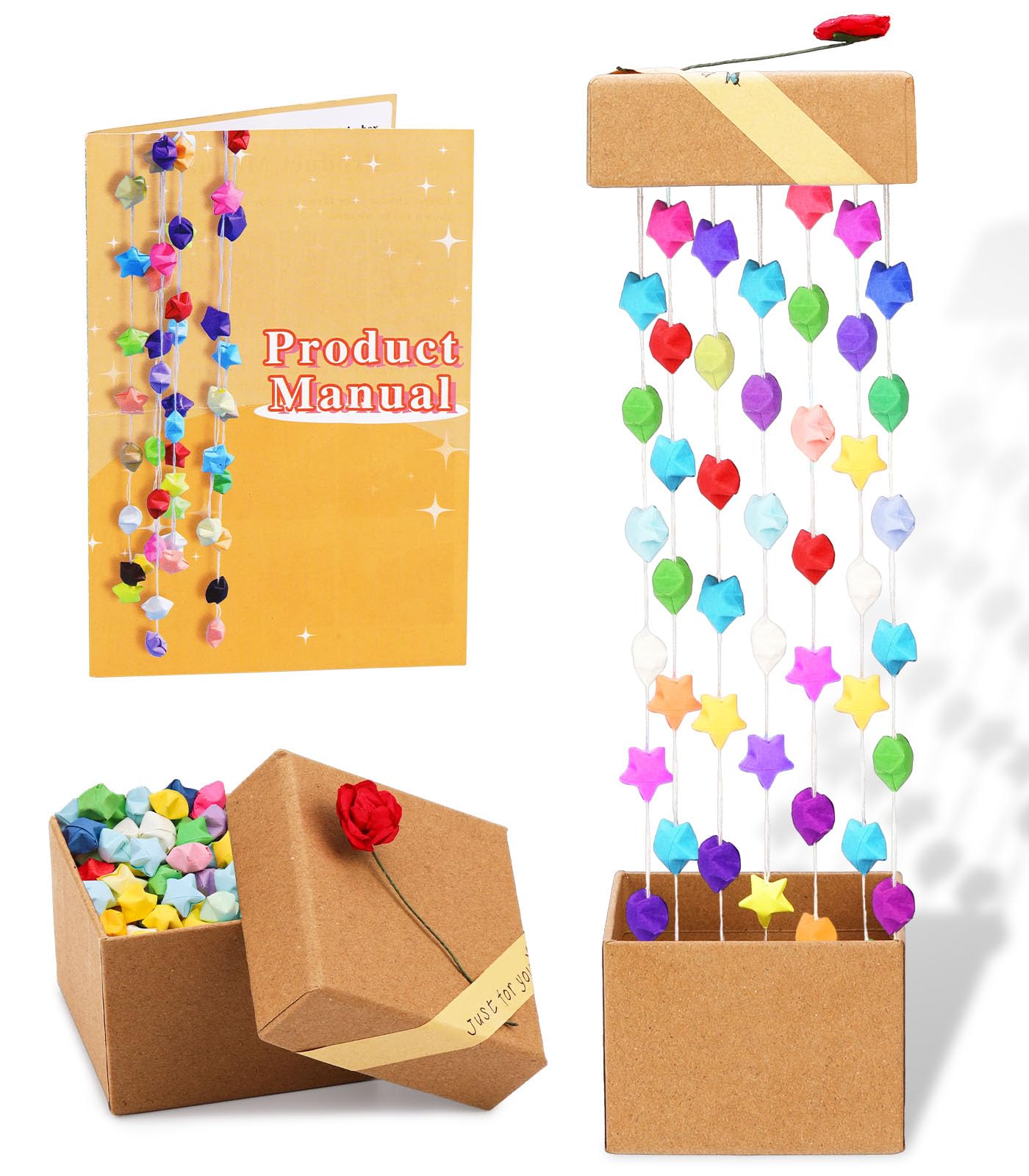 Star Origami Paper,Origami Paper Kit,540 Sheets Red Solid Star Origami ...