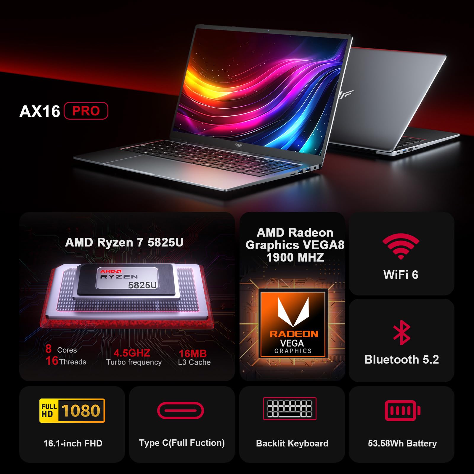 Mua Gaming Laptop AMD Ryzen 7 5825U(8C/16T), Radeon RX Vega 8 Graphics ...