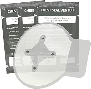 Amazon.com: Ever Ready First Aid Vented Chest Seal - Occlusive Adhesive ...