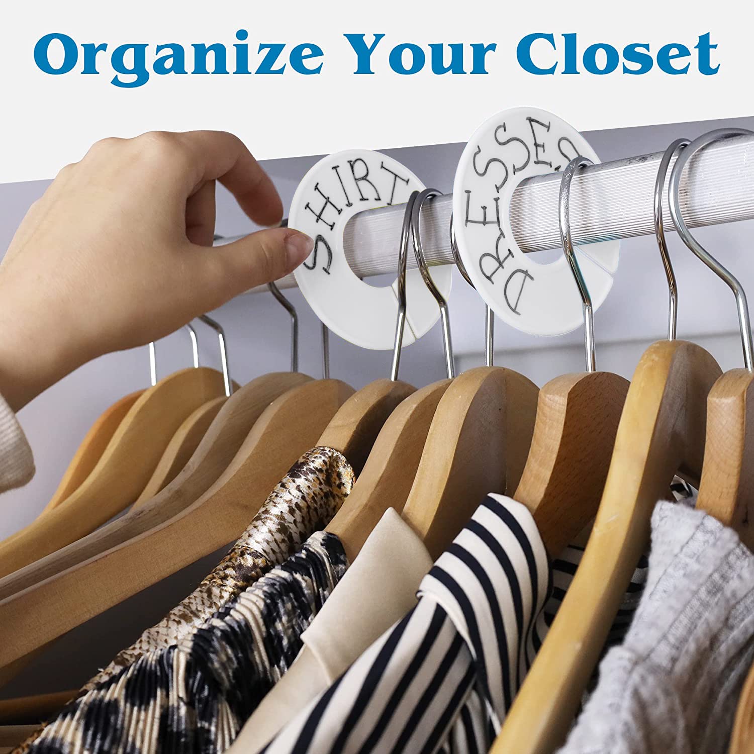 Mua 30 Closet Dividers for Hanging Clothes- White Closet Divider Set of ...