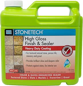 StoneTech High Gloss Finishing Sealer for Natural Stone, Tile, & Grout ...