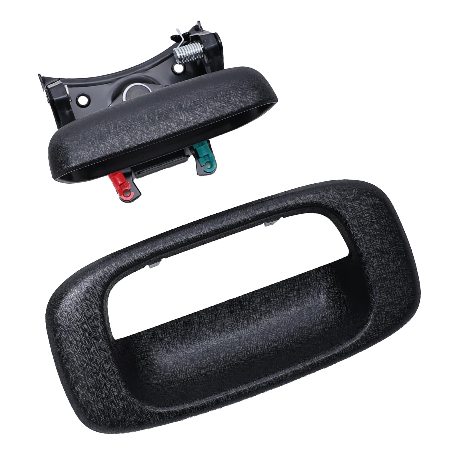 Aoerzn Premium Tailgate Handle Latch and Bezel Trim with Rod Clips ...