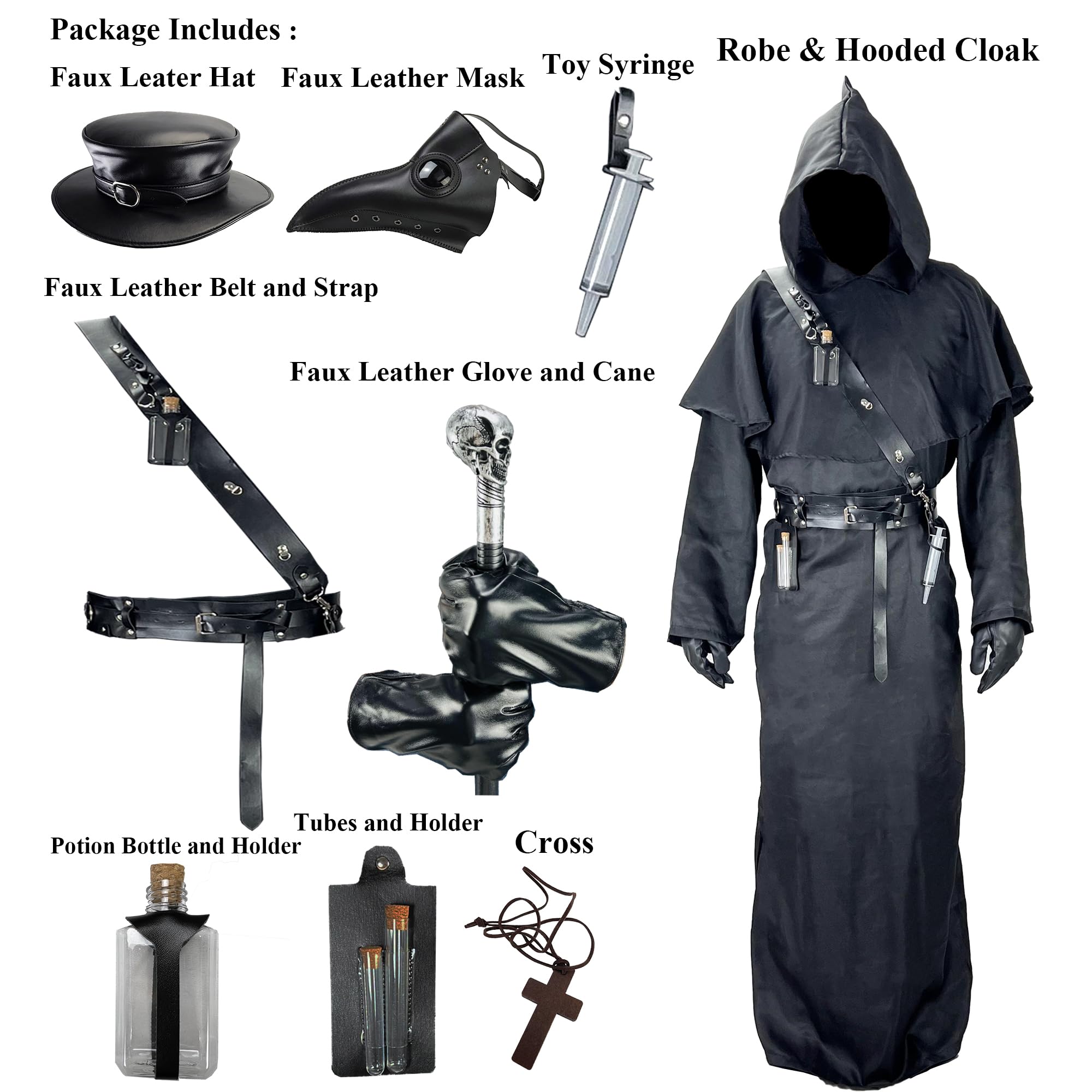 Mua Absolute Vibe Plague Doctor Costume Set Halloween Props Renaissance ...