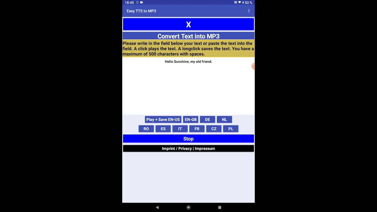Easy TTS to MP3 - App on Amazon Appstore