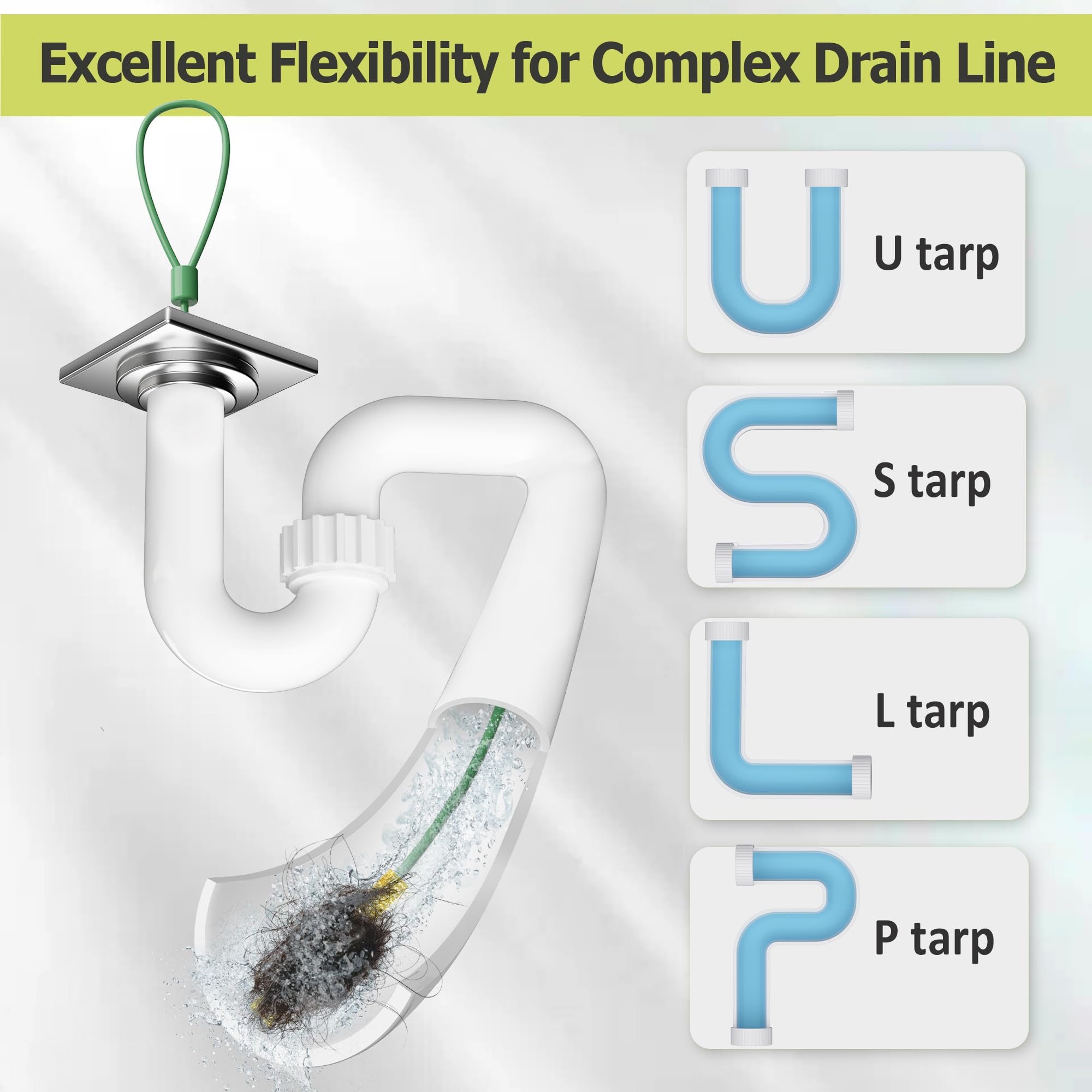 Mua 30 Inch Drain Snake Drain Clog Remover Tool, Anti-break Steel with ...