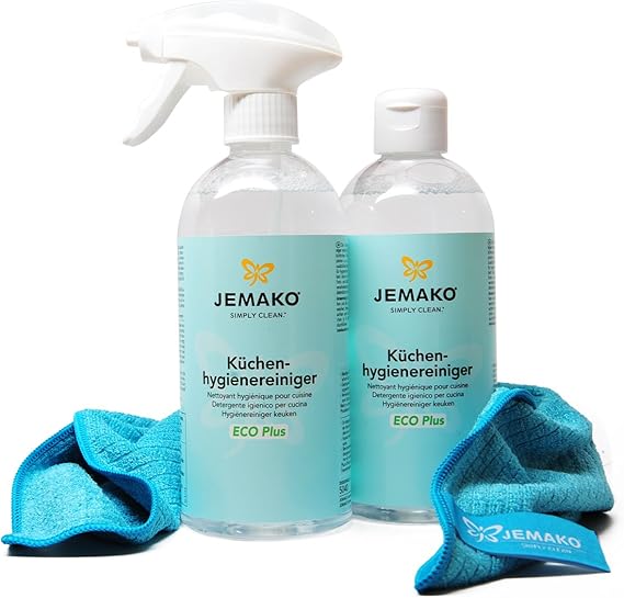 JEMAKO Küchen-Hygienereiniger, ECO Plus 500ml. inkl. Profituch und ...