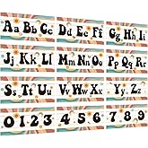 Amazon.com: 36Pcs Retro Classroom Alphabet Number Bulletin Board Set ...