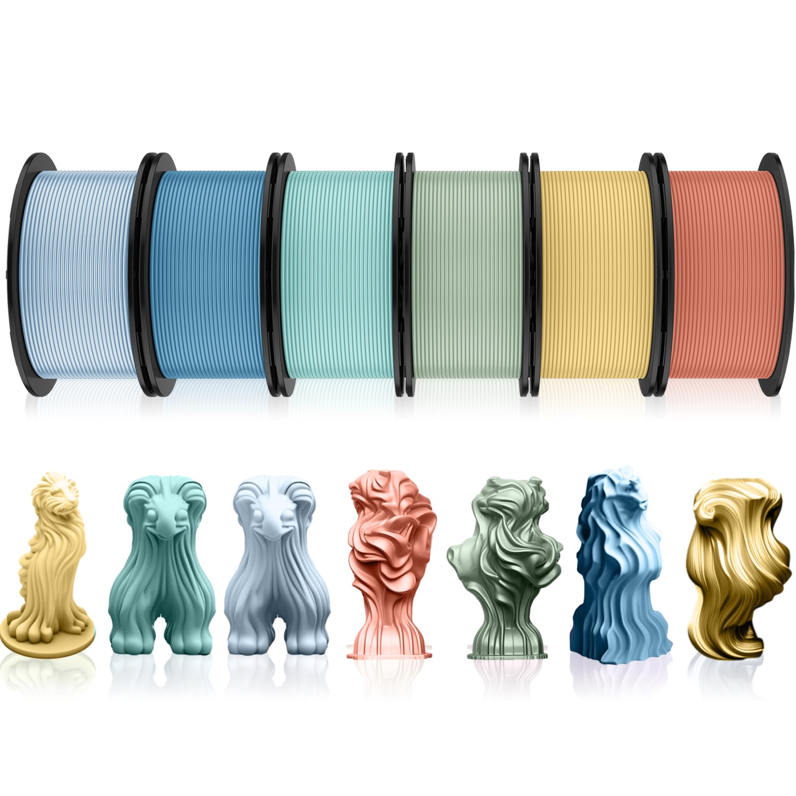 Pangda 3D Printer Filament Bundle 1.75mm Multicolor Matte or Silk PLA ...