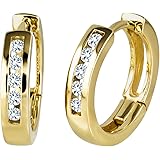 Goldmaid Damen-Creolen Memoire 585 Gelbgold 10 Diamanten 0,16 ct.: Amazon.de: Schmuck