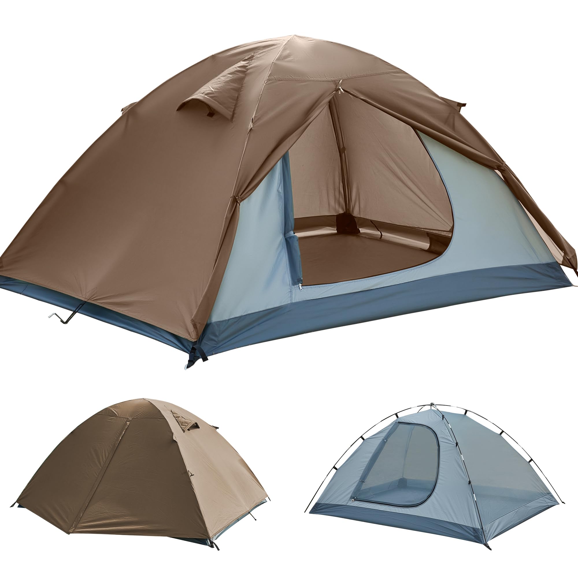 SHANQUAN Camping Tent 2/3/4 Person 7.2' x 5.3' x 43 in(H) Waterproof ...