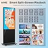 QIXZOCV MWE 55 Inch 4K Touchscreen Kiosk, Indoor Floor Standing Digital ...