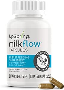 Amazon.com: Upspring Milkflow Breastfeeding Supplement Capsules with Fenugreek & Blessed Thistle ...