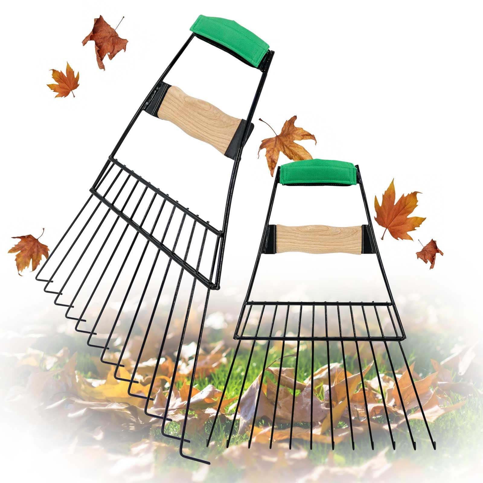 Altdorff Steel Leaf Scoops, Hand Rakes for Picking Up Leaves, Sturdy ...