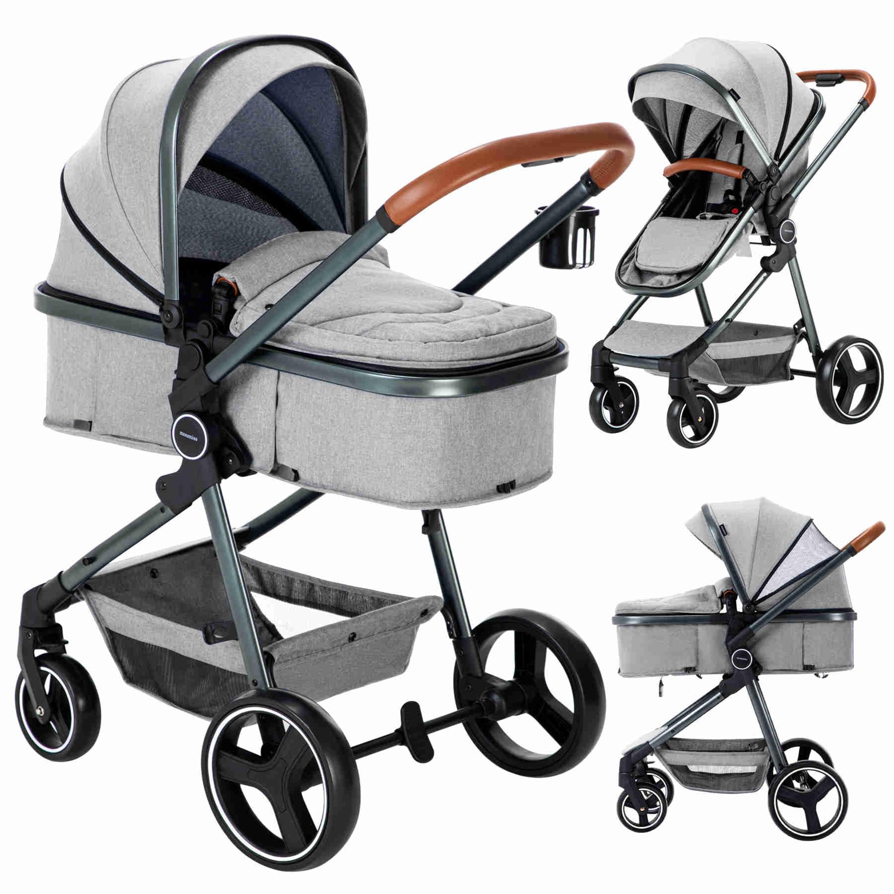 Mua MOUMISS Baby Stroller Newborn Standard Convertible Bassinet ...