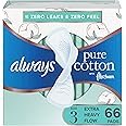 Amazon.com: Always Pure Cotton Feminine Pads for Women, Size 3, Extra ...