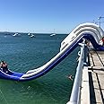 Amazon.com : Gueploer Inflatable Large Yacht Water Slide, Floating Dock ...