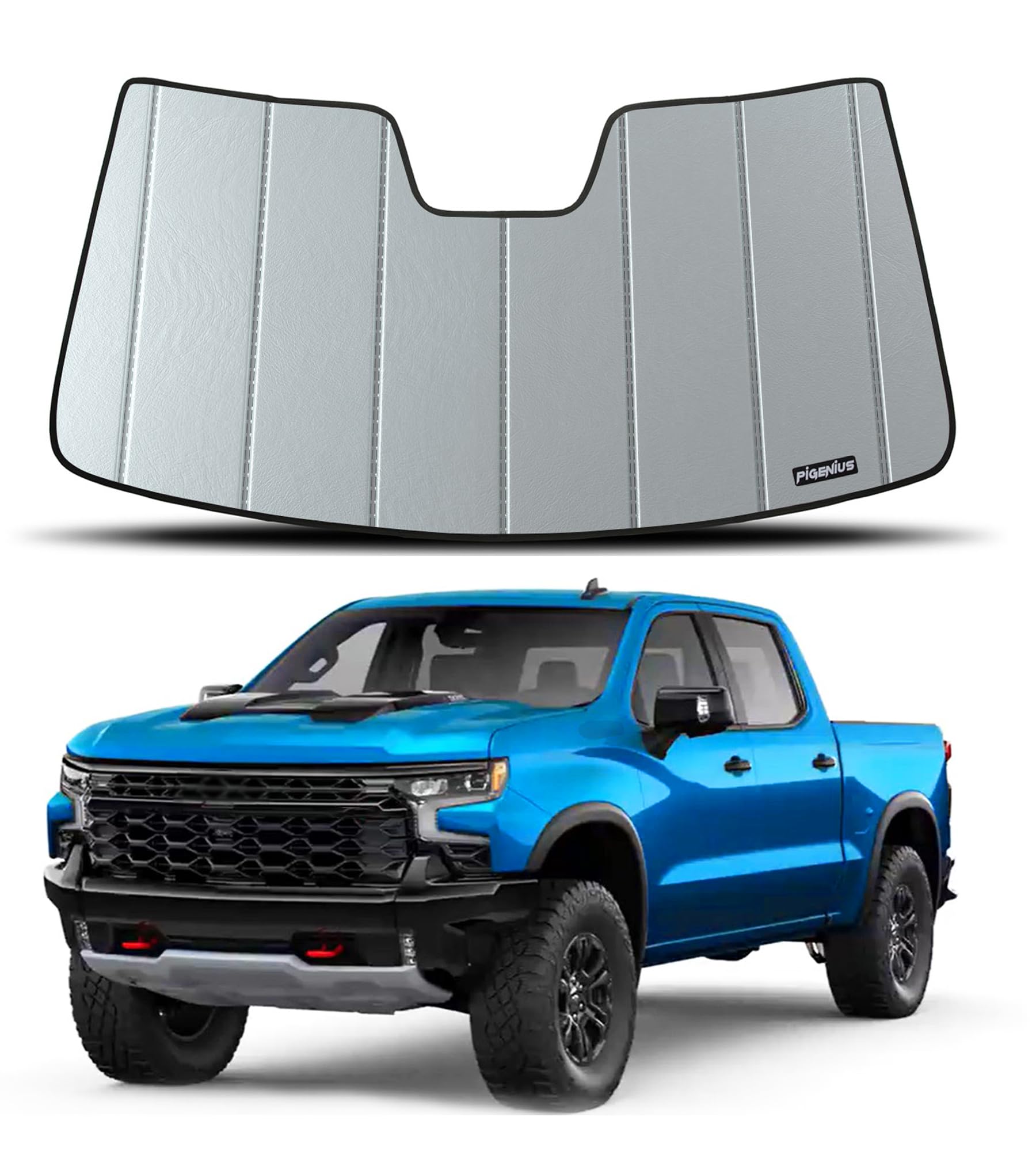Pigenius Windshield Sun Shade for Chevrolet Silverado/GMC Sierra 1500 ...