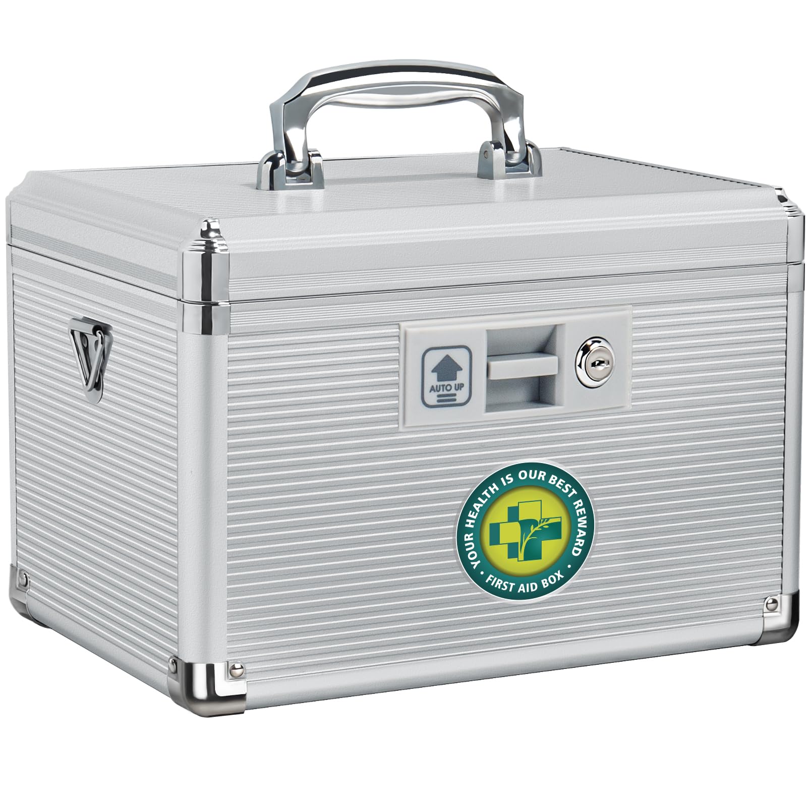 ZORVIDSON Medicine Lock Box, First Aid Kit Medication Storage Box with ...