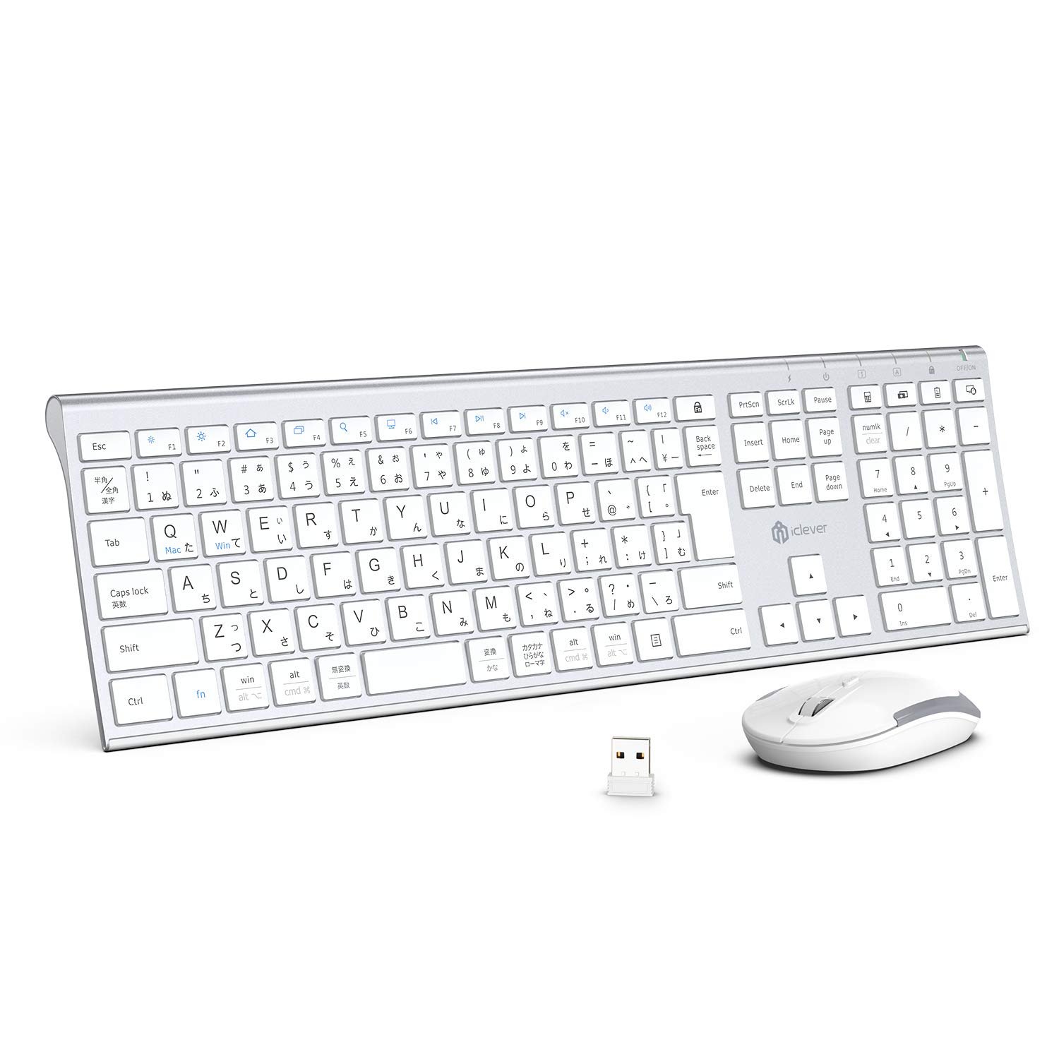 Mua iClever IC-BK23Combo Keyboard Wireless Keyboard and Mouse Set, Japanese JIS Arrangement ...