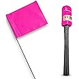 Amazon.com: Pink Marking Flags 100 Pack - 4x5-Inch Marker Flags - 15 ...