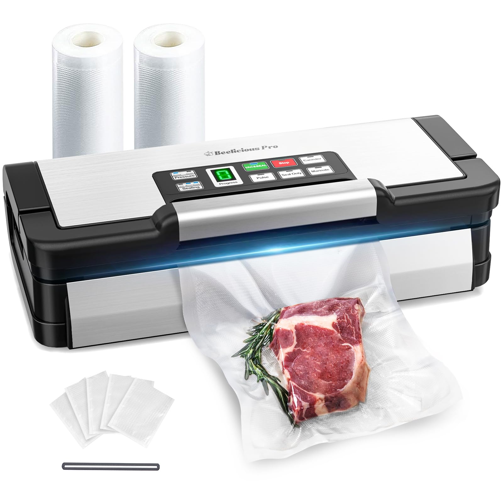 Beelicious Pro 90Kpa Powerful Vacuum Sealer, with 10-in-1 Functions ...