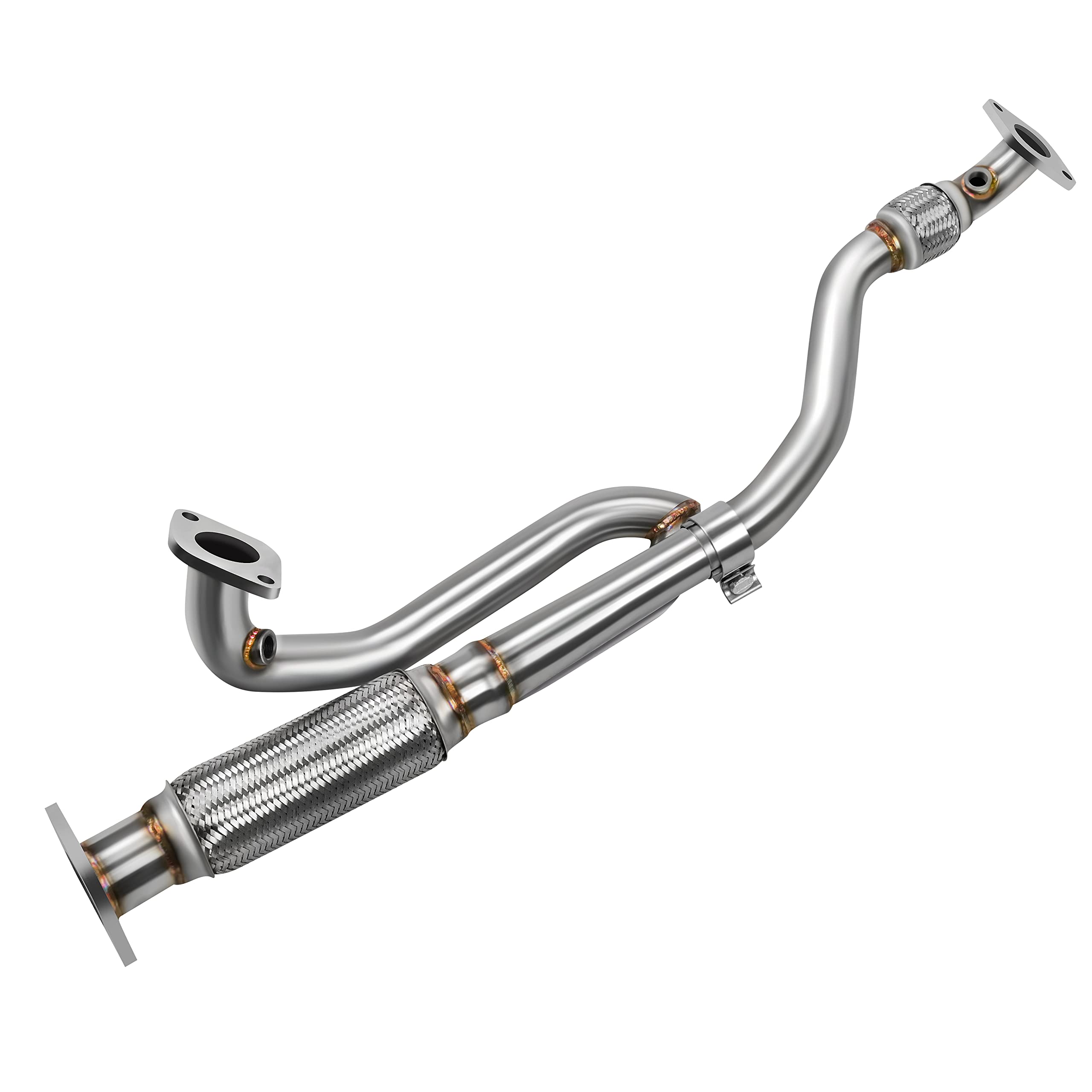 JY PERFORMANCE T304 Stainless Steel Exhaust Flex Y Pipe compatible with ...
