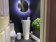 Fresca Messina 16" White Pedestal Sink w Medicine Cabinet - Modern ...