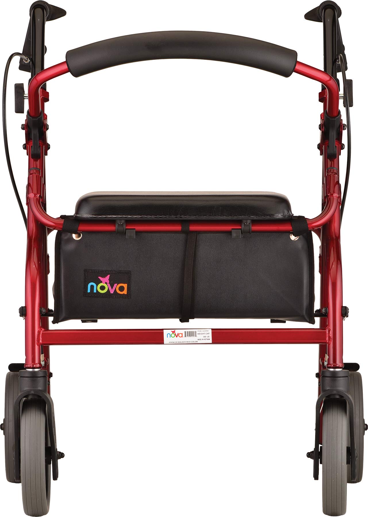 NOVA Medical Products Zoom Rollator Walker With Seat Height, 20 Inch ...