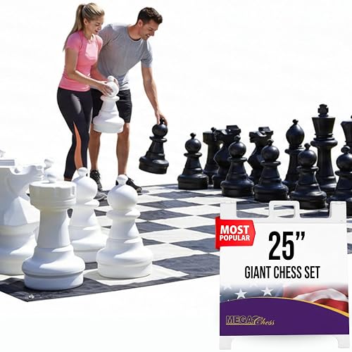 MegaChess Giant Chess Set Game with 25