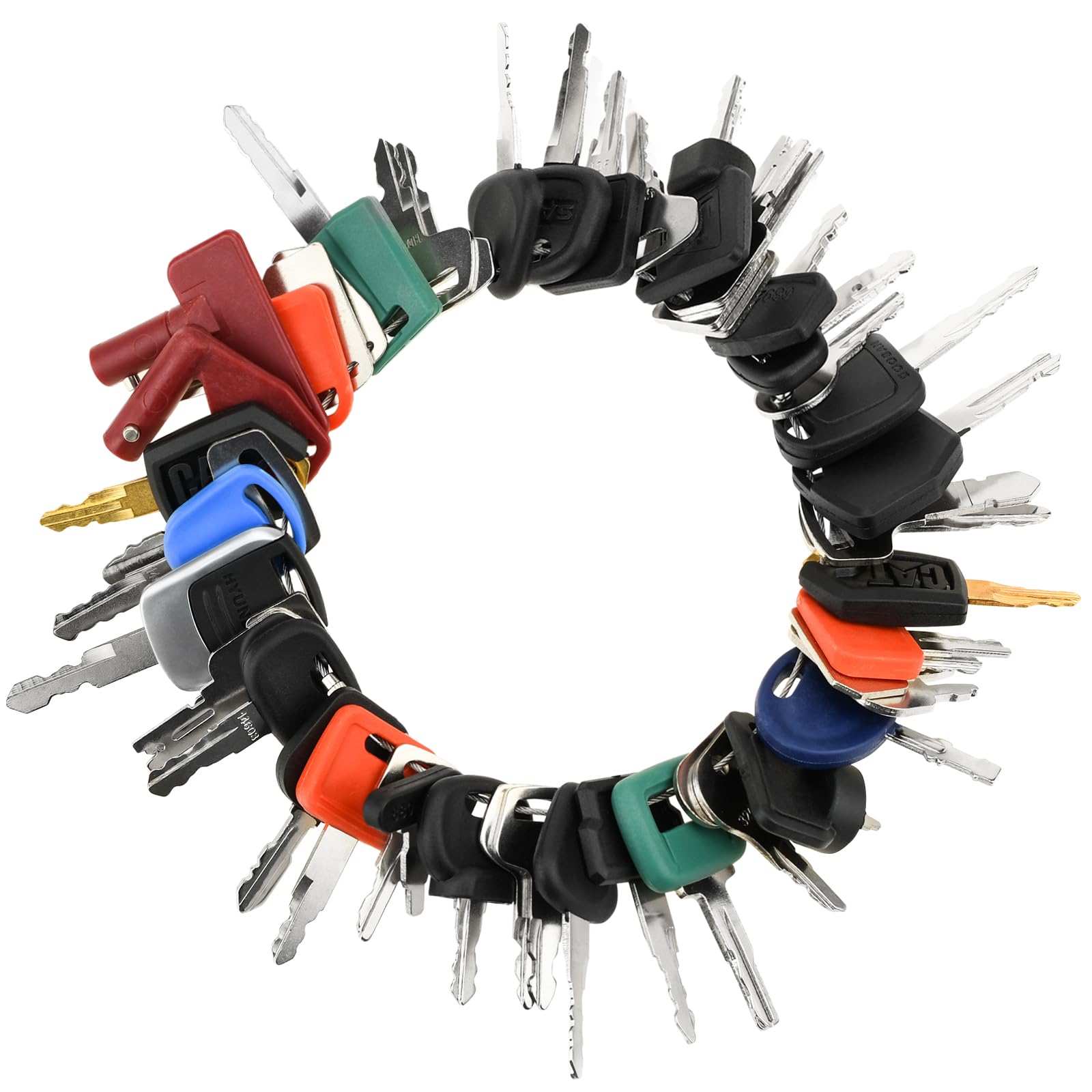 50 Heavy Equipment Keys Master Set, Construction Machinery Keys Set for ...