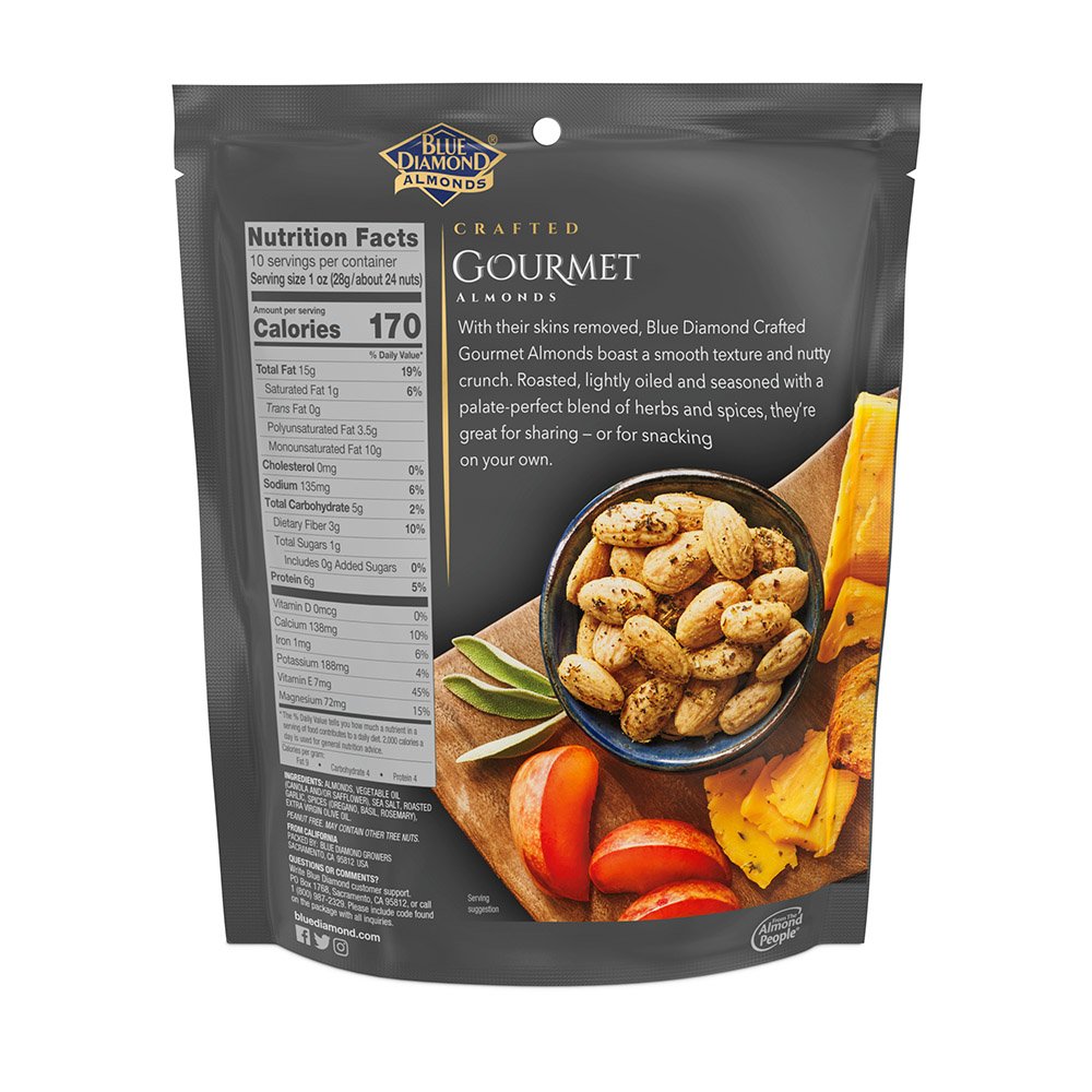 Mua Blue Diamond Gourmet Almonds, Garlic, Herb and Olive Oil, 10 Ounce ...