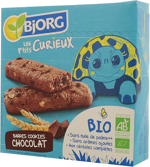Bjorg Les P'tits Curieux – Barres Cookies Chocolat Bio – 8 biscuits ...