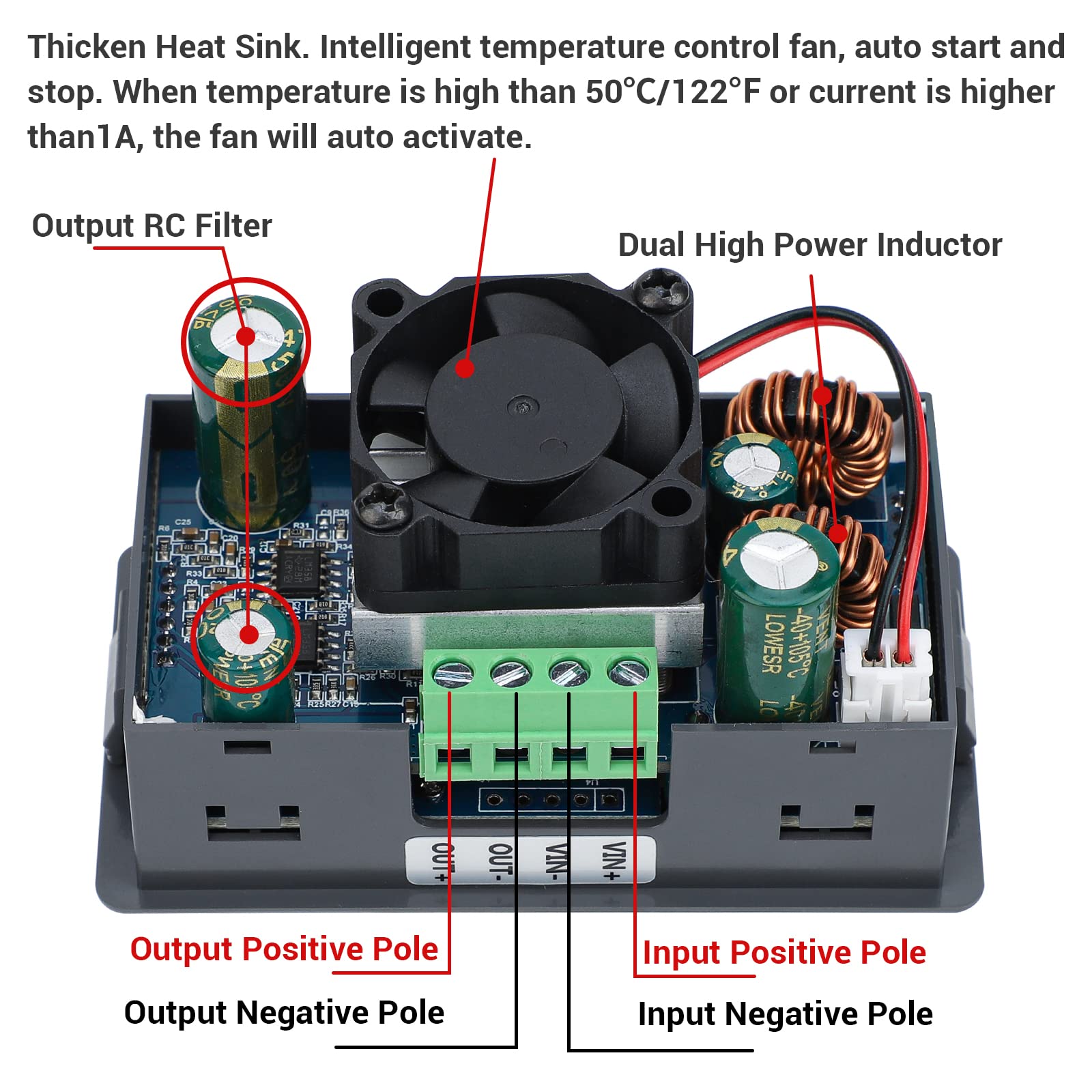 Mua Buck Boost Converter, DC 6-36V to 0.6-36V 5A 80W Step Up Step Down ...