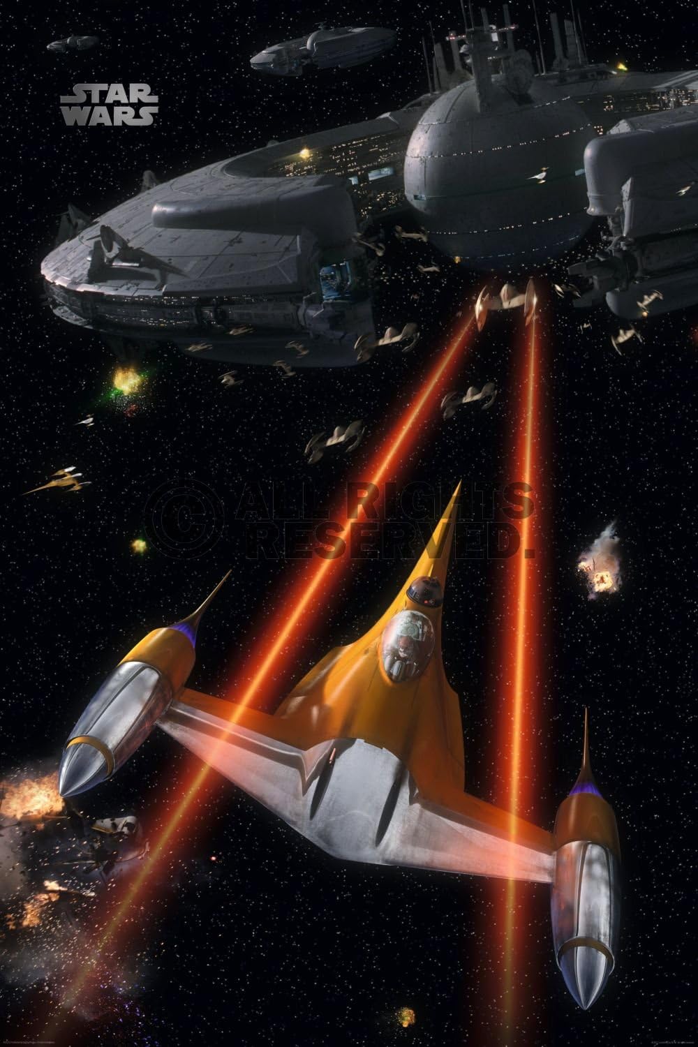 Amazon.de: REINDERS Star Wars - Weltraum-Schlacht - Poster 61 x 91, 5 cm