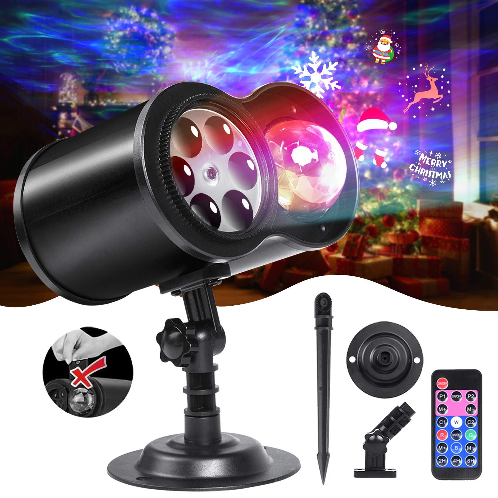 Buy LOFTEK Christmas Projector Lights with Remote RF, Upgraded 2-in-1 ...