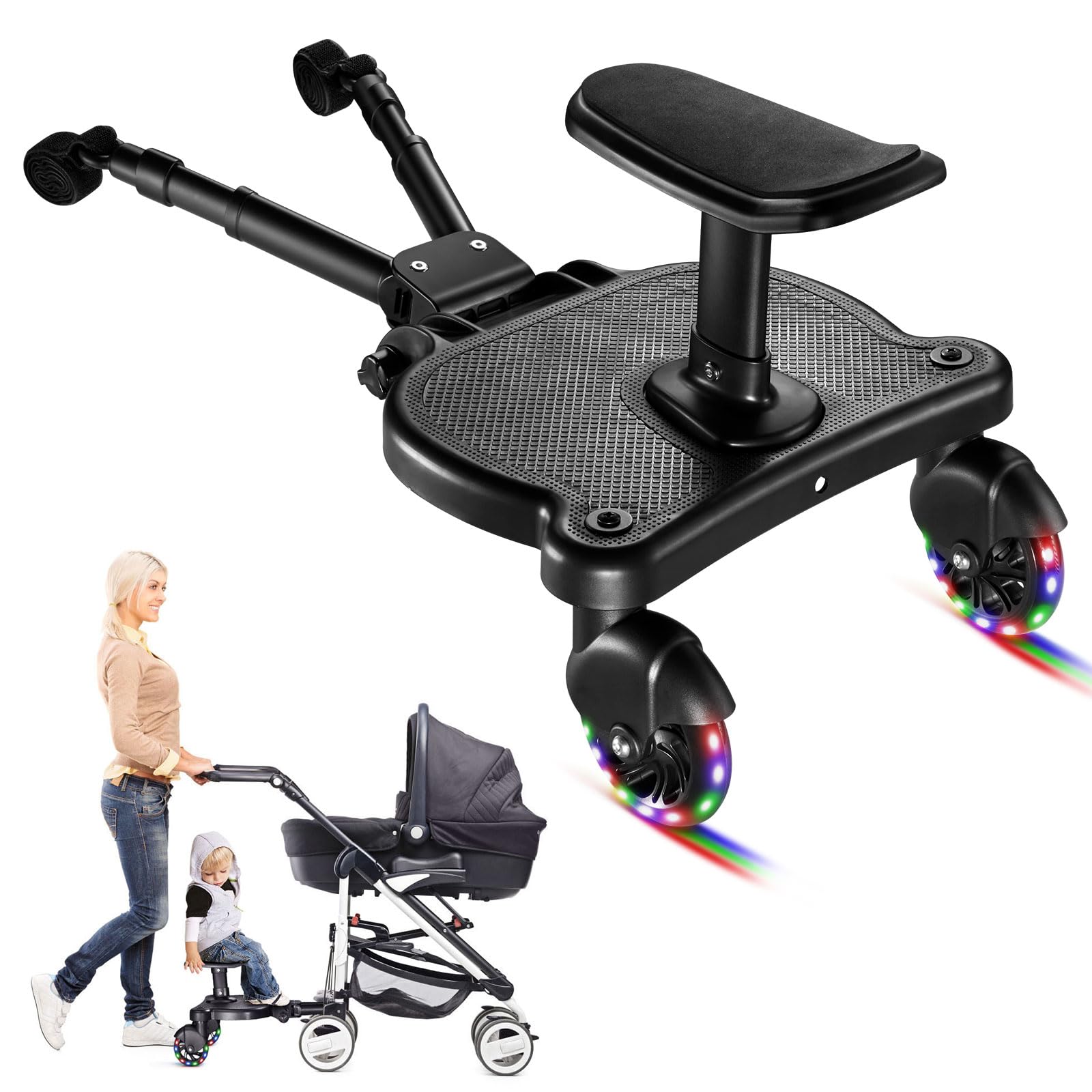 Universal Stroller Board, with 2 LED Lighted Wheels and Replaceable ...