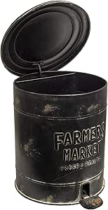 Amazon.com: Primitive Collections Farmers Market Trash bin with Push ...