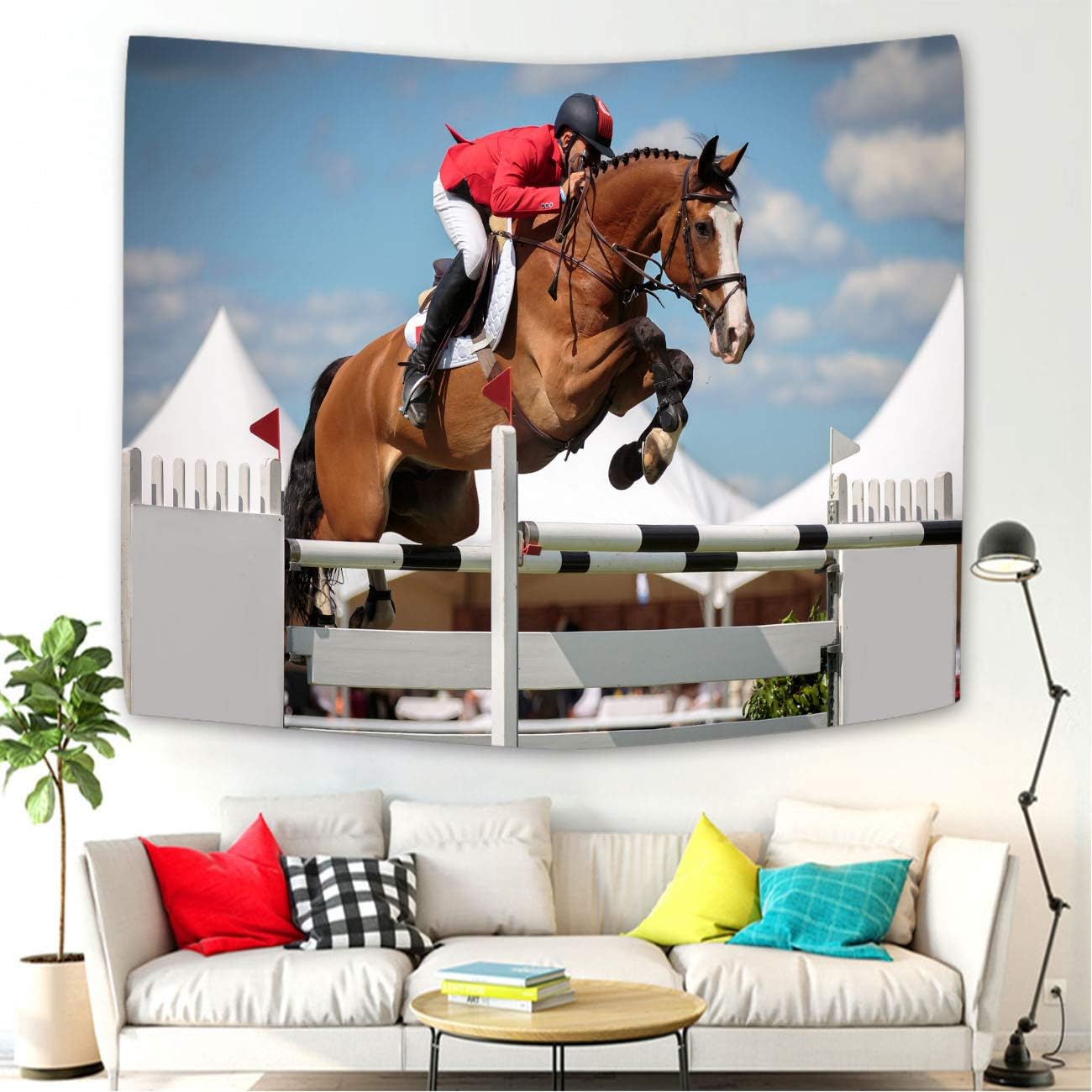 Horse Tapestry Equestrian Tapestry Sports Tapestry for Bedroom Horse ...