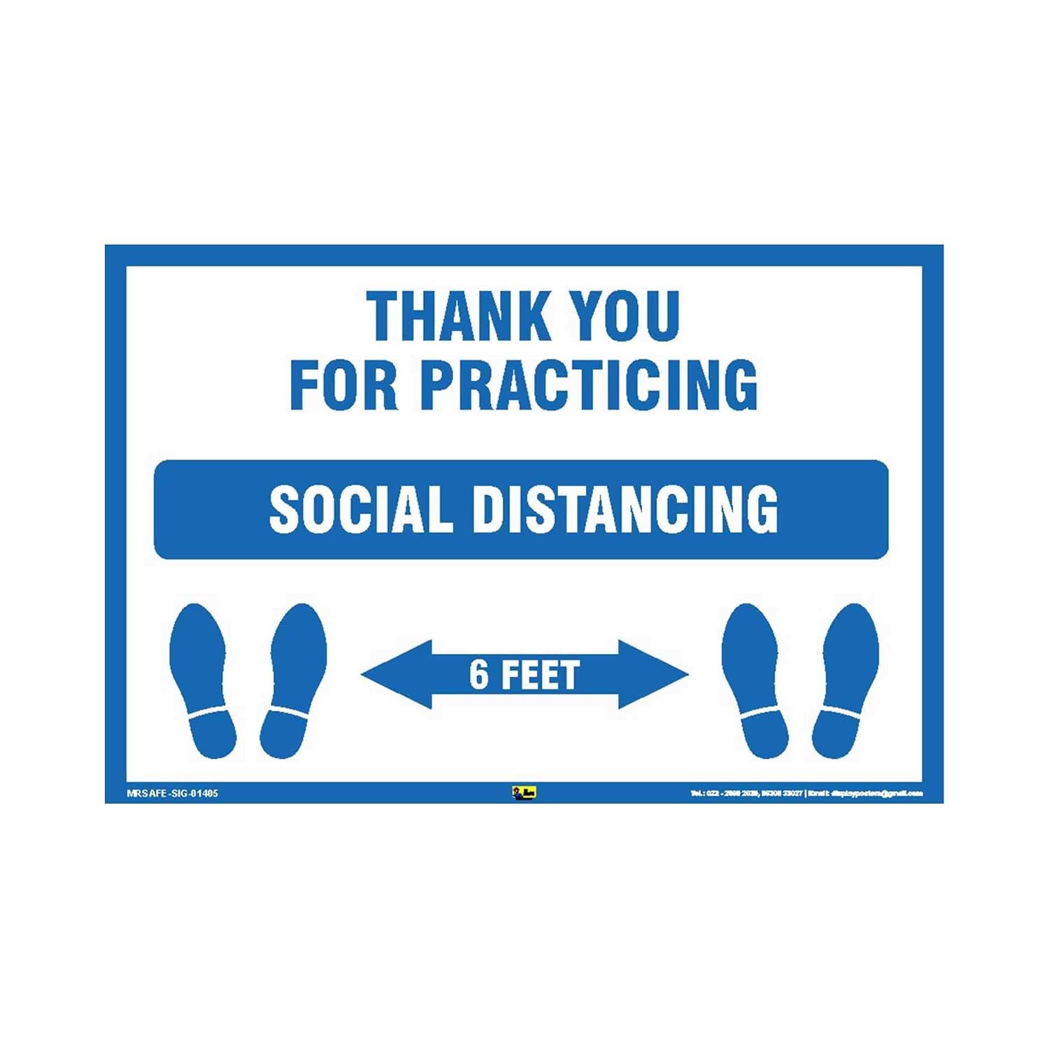 Mr. Safe - Thank You for Practicing Social Distancing Signs for Safety ...