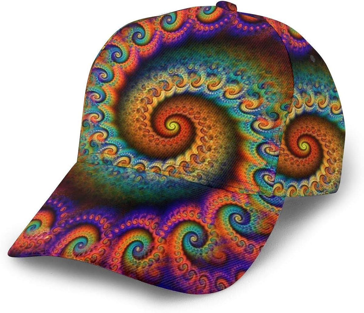 Baseball Cap Spiral Symbol Spiritual Growth Psychedelic Art Trucker Hat ...