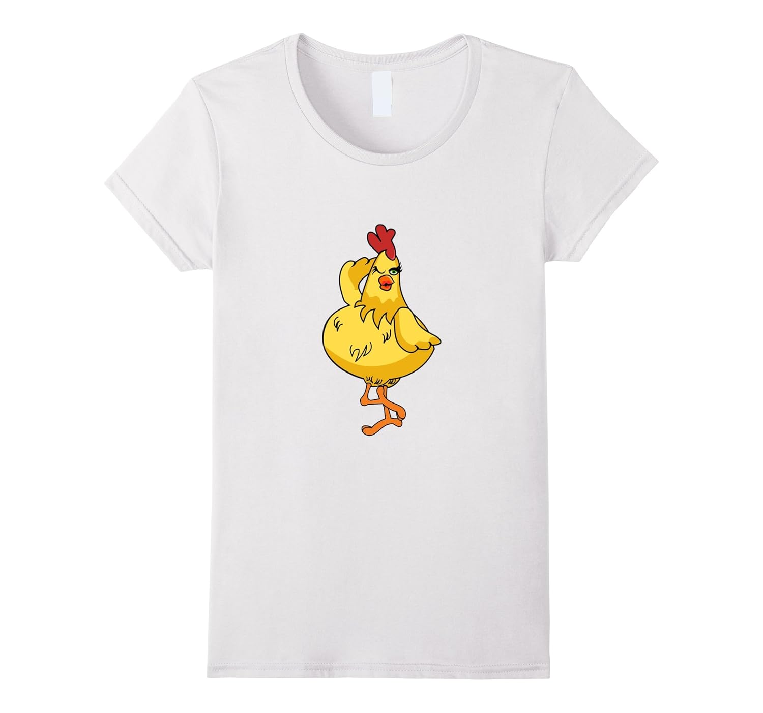 Women’s Funny Flirty Chicken Poser T-shirt / Night Shirt / Pajamas-4LVS ...