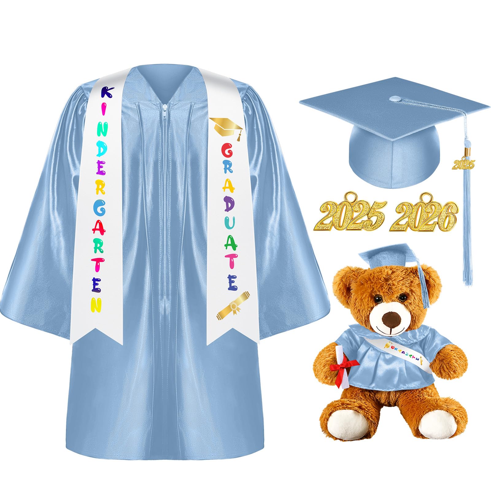 Sintuff 7 Pcs Kindergarten Graduation Gown Cap 2025 Preschool ...